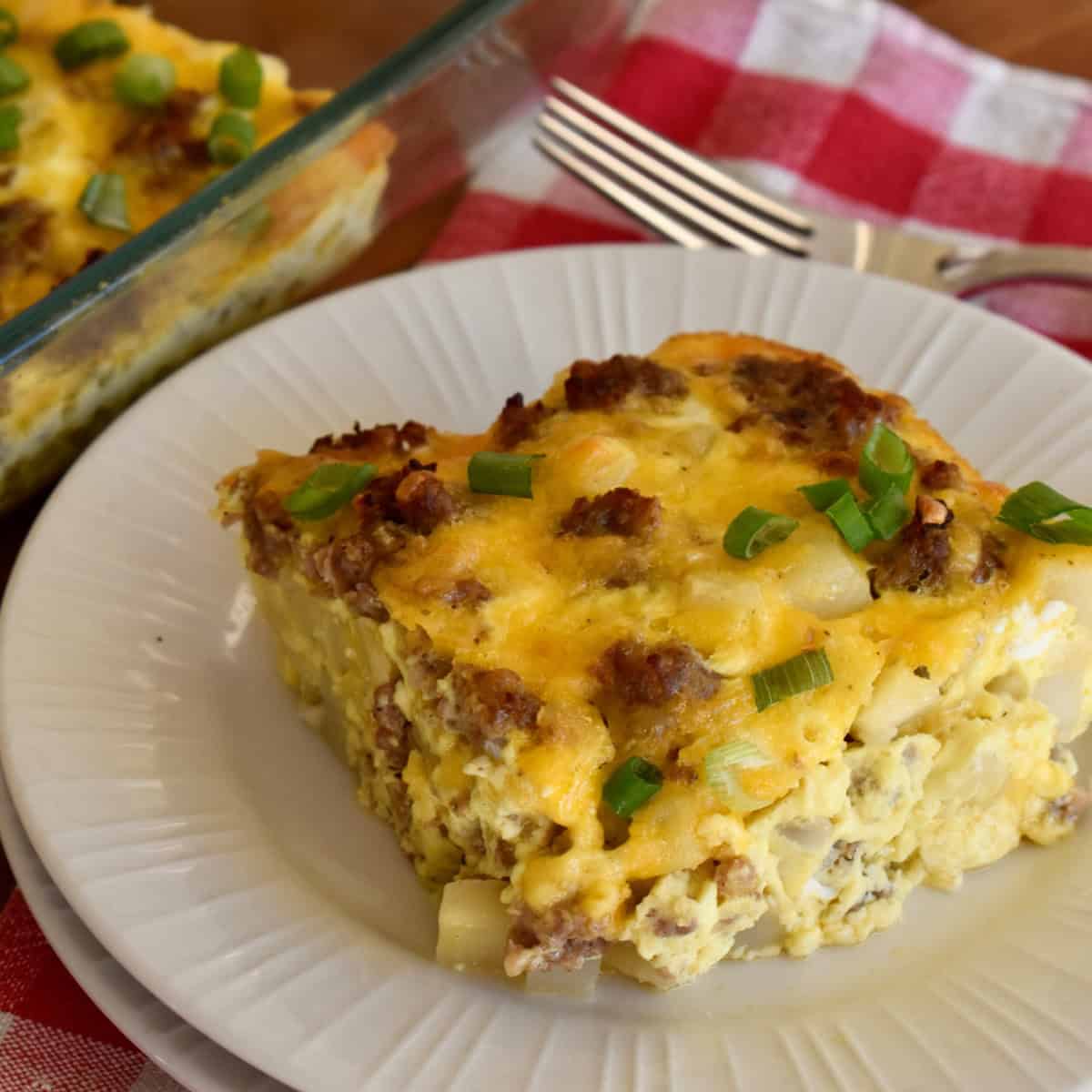 Sausage Hash Brown Breakfast Casserole